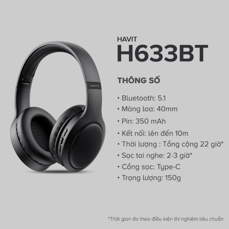Tai Nghe Headphone Bluetooth HAVIT H633BT | Hàng chính